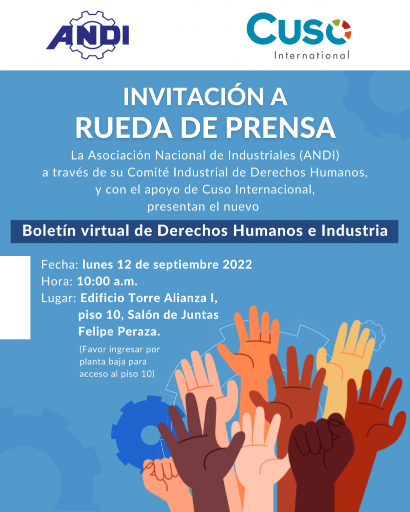 Rueda de prensa: Presentación Boletín Virtual Derechos Humanos » ANDI